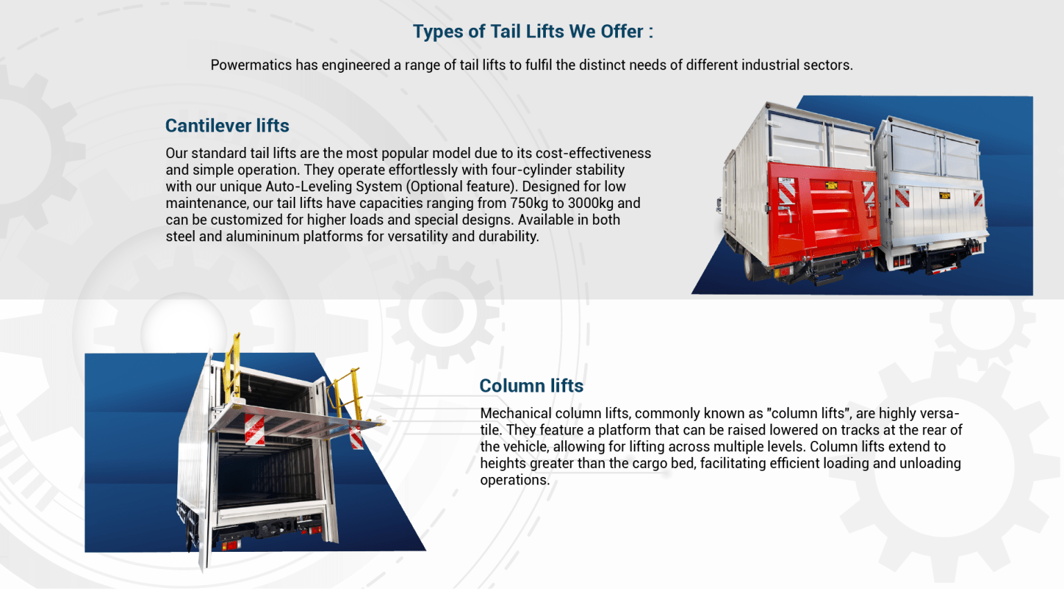 Tail Lifts - Powermatics Hydraulics & Engineering